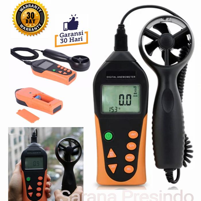 Jual Digital Anemometer alat ukur kecepatan angin Anemo Thermo Meter ...