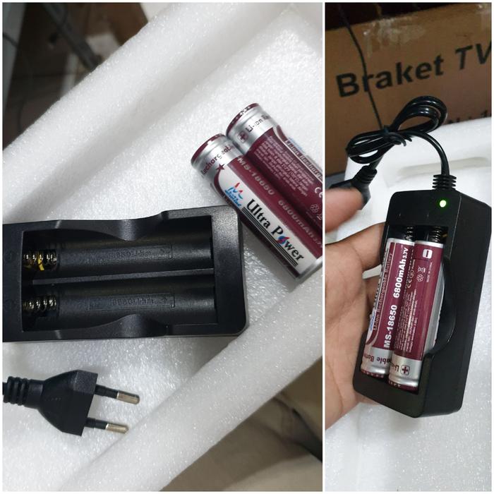 Jual SATU SET ADAPTOR DAN BATERAI 18650 CHARGER DC original adapter ...