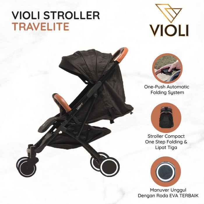 Promo VIOLI STROLLER : VIOLI TRAVELITE - BLACK Cicil 0% 3x - Jakarta ...