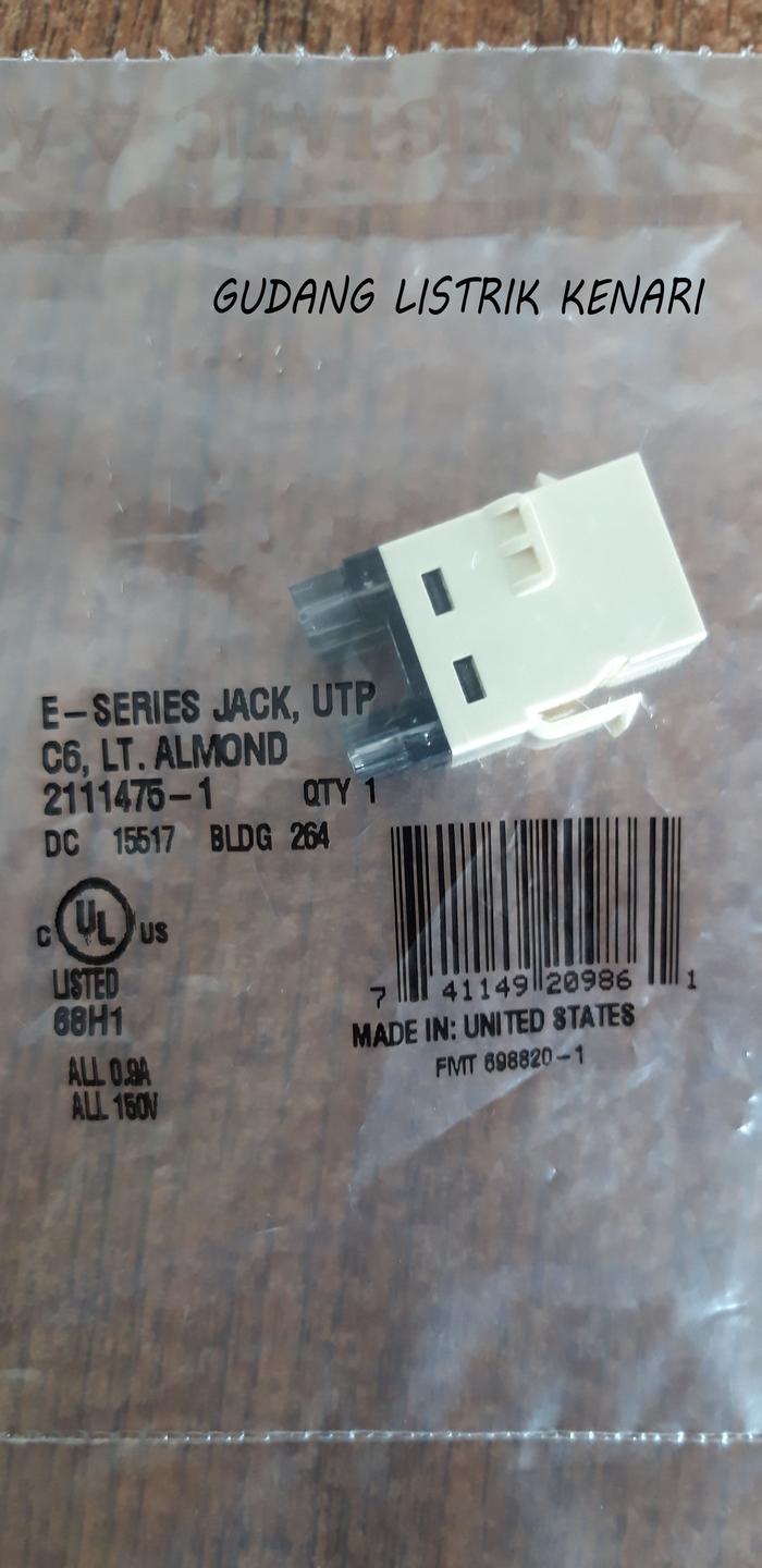 Jual Modular RJ45 CAT6 E-Series Jack UTP CAT 6 ORIGINAL USA - Jakarta ...