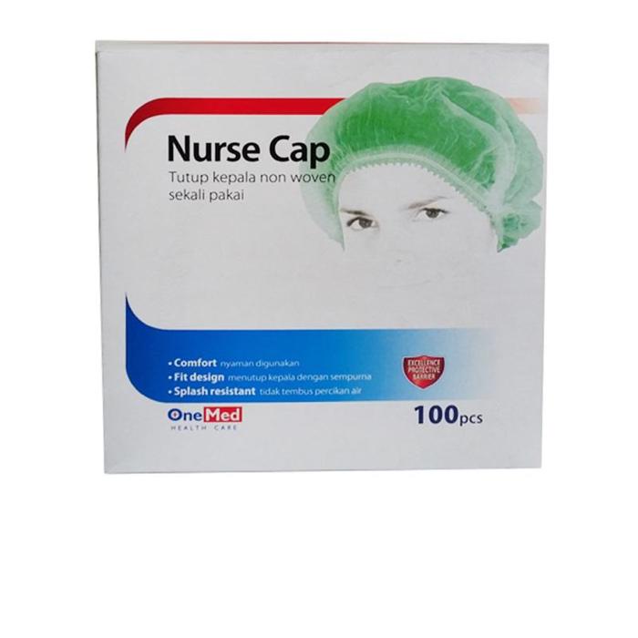 Jual Nurse Cap / Penutup Kepala / Topi Perawat Onemed Isi 100 - Hijau ...