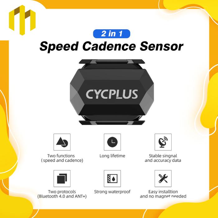 Jual CYCPLUS C3 Cycling Speed Sensor & Cadence Sensor: 2 In 1 / BLE ...