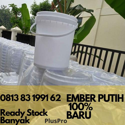 Jual Ember Putih BARU 25 kg 20 L / pail Cat / Cupang / Putih polos dg Tutup - Jakarta Utara ...
