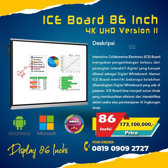 Jual ICE Board 86 Inch 4K UHD Version II - Interactive Flat Panel ...