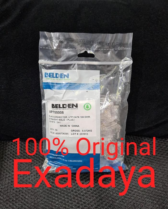 Jual Belden RJ45 Connector Cat.6 (Konektor RJ-45 Cat6 : AP700008 ...