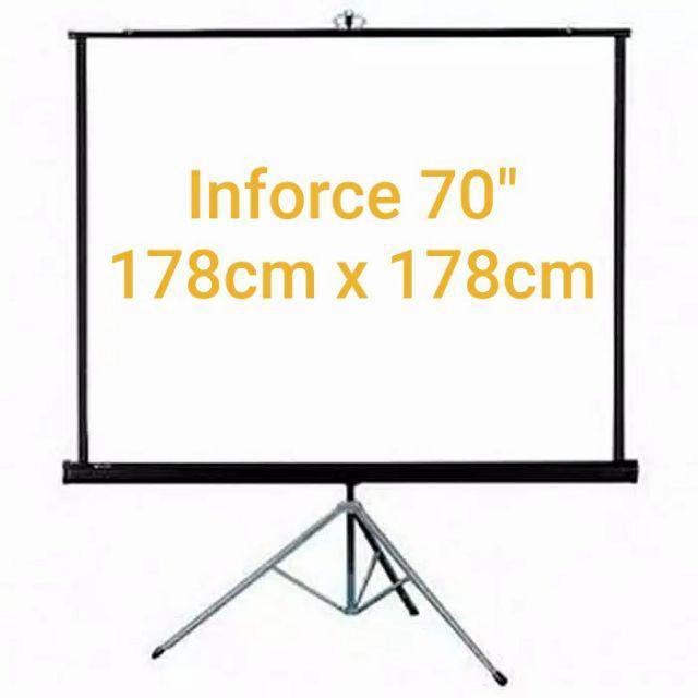 Jual LAYAR PROYEKTOR KAKI 70 INCI, SCREEN PROJECTOR TRIPOD 70" x 70 ...