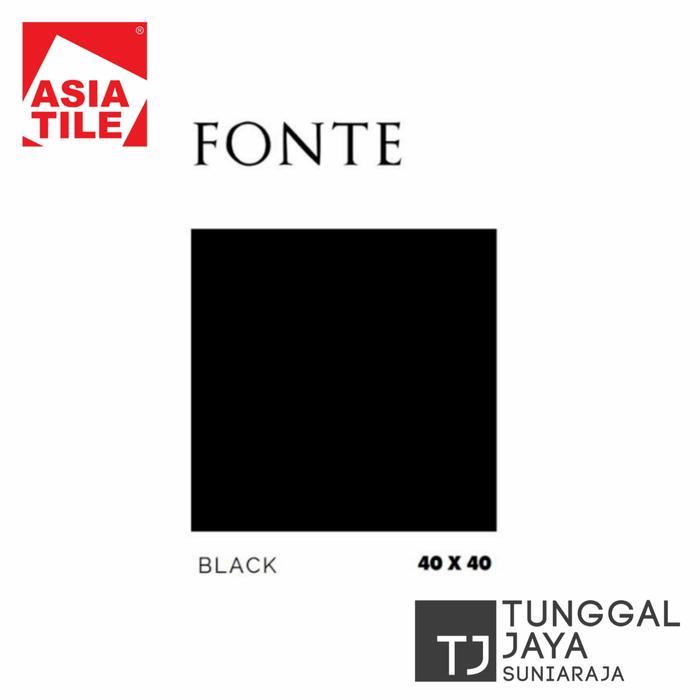 Jual Keramik Lantai ASIA TILE Fonte Black 40x40 / Keramik Hitam Polos ...