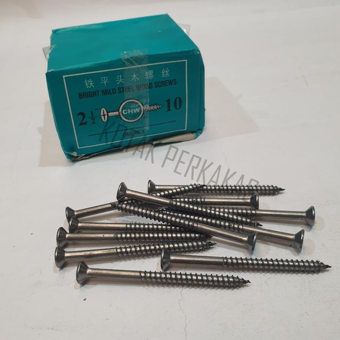 Jual Sekrup Kayu / Skrup Kayu (+) CHW 2-1/2" inch × 10 per 5 kotak ...