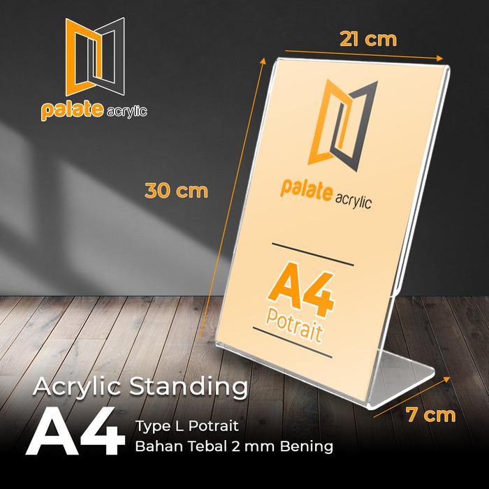 Jual akrilik a4 L acrylic / menu / akrylik / brosur / akrilik a4 model ...