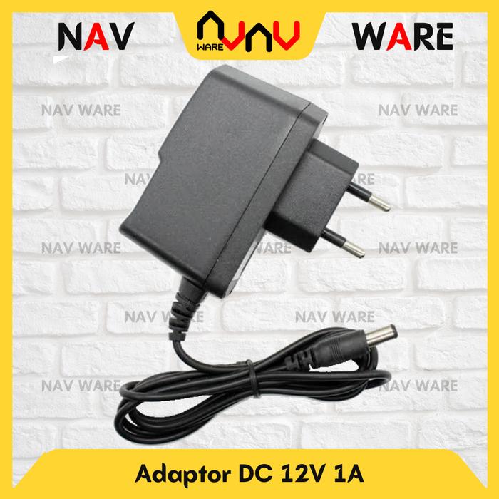 Jual Adaptor DC 12V 1A Adapter Power Supply CCTV DVR Lampu LED Strip ...