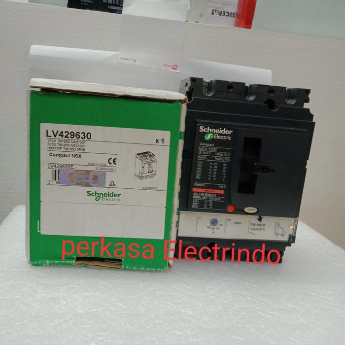 Jual MCCB Schneider NSX100F 3x100A LV429630 NSX 100 F 3P 100A TM100D ...