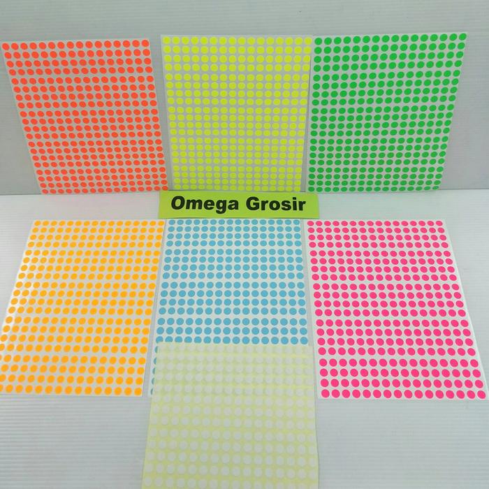 Jual Stiker Label Warna Bulat 8 mm Penanda S 97 / bungkus isi 5 lembar ...