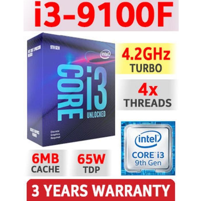 Jual Processor Intel Core I3 9100F Box Coffee Lake Socket LGA 1151 ...