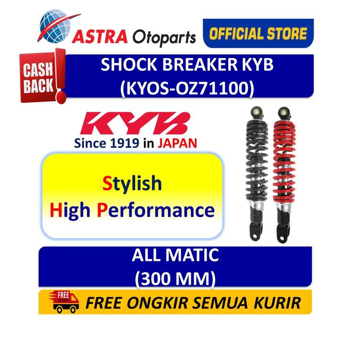 Promo Shock Breaker Belakang KYB OS Motor All Matic KYOS-OZ71100 - Hitam - Kab. Bekasi ...