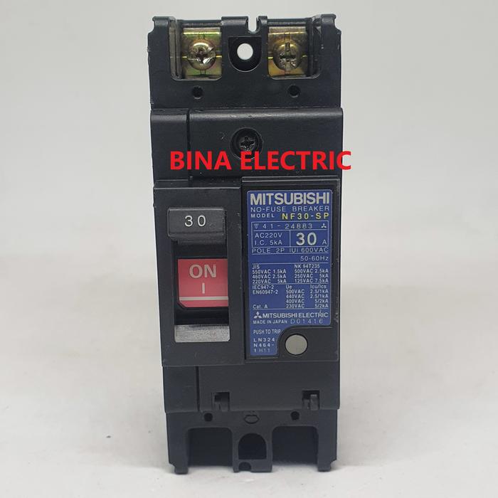 Jual MCCB Mitsubishi NF30-SP 2P 30A / NFB Mitsubishi NF30SP 2 Phase 30A - Jakarta Pusat - Bina ...