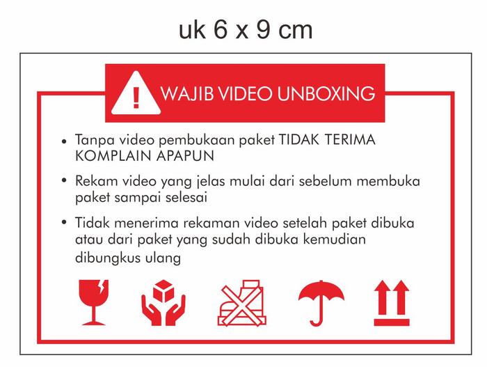 Jual Stiker Unboxing Video 6 x 9 cm per Lembar ( 1 Lembar isi 10 pcs ...