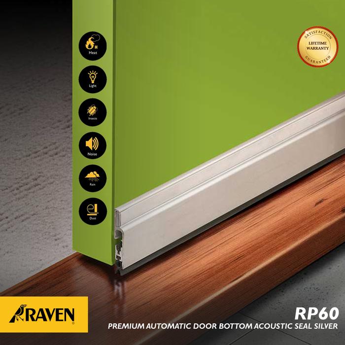 Promo RAVEN Automatic Door Bottom Seal RP60 Silver/Penutup celah bawah ...
