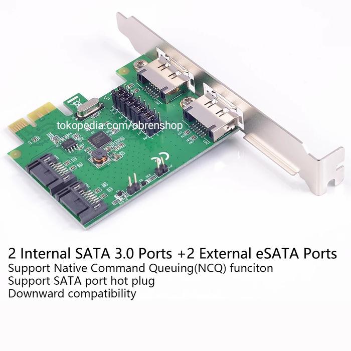 Jual PCI EXPRESS SATA 3 6GBPS 2 PORT INTERNAL + 2 PORT ESATA / PCIE ...