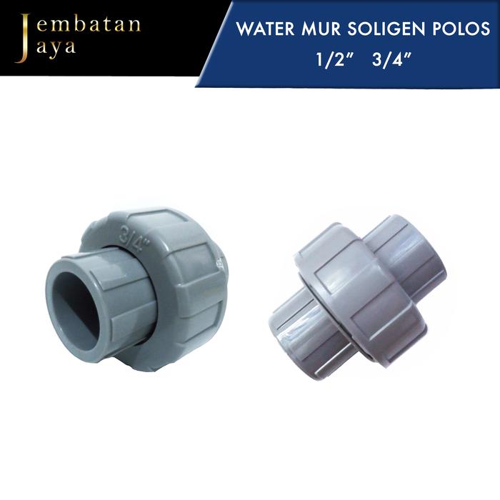 Jual SOLIGEN WATER MUR PVC/WATER MUR PLASTIK UNION FITTING 1/2"|3/4 ...