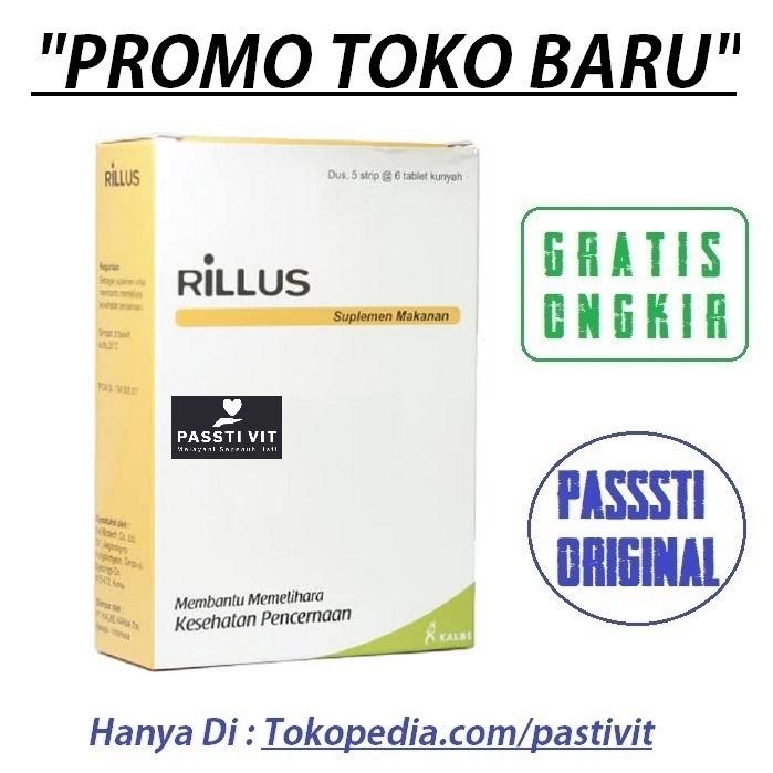 Jual Rillus 30 Tab Kunyah KALBE Vitamin Kesehatan Saluran Pencernaan ...