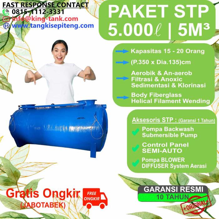 Jual STP BIOTECH 5000 liter / 5m3 IPAL BIOTANK BIOTECH - Kab. Tangerang ...