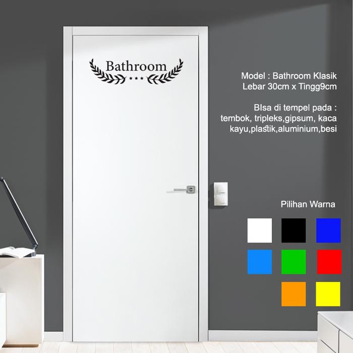 Jual Sticker Dinding Pintu Toilet Sign Kamar Mandi WC Closet Anti Air ...