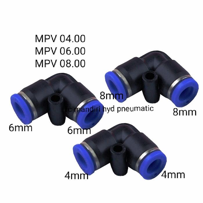 Jual MPV 04.00 FITTING ELBOW PNEUMATIC UNTUK SELANG 4MM X 4MM - Jakarta ...