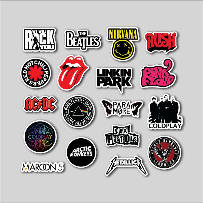 Jual STICKER ROCK BAND / STICKER PACK HELM LAPTOP VINYL / STIKER MURAH ...