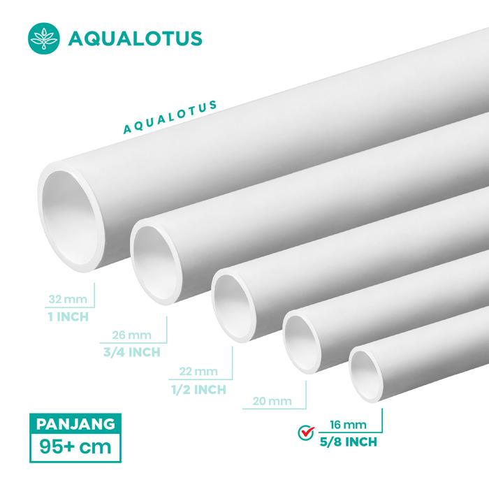 Jual Pipa PVC 5/8" Inch (Panjang 95 cm+) Diameter Luar 16 mm - PVC ...