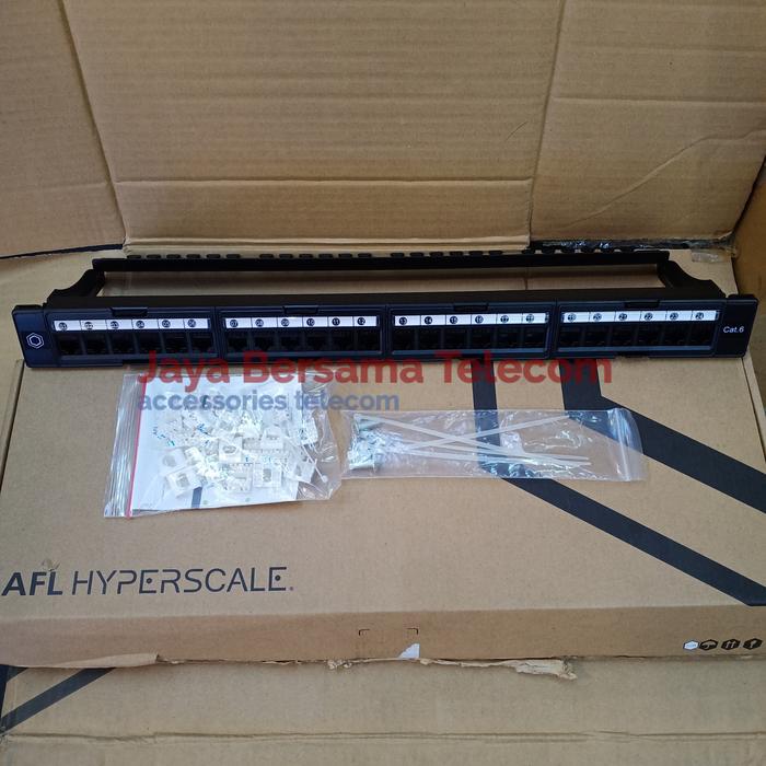Jual AFL HIPERSCALE PATCH PANEL 24PORT CAT 6 LENGKAP MODULAR/FRONT ...