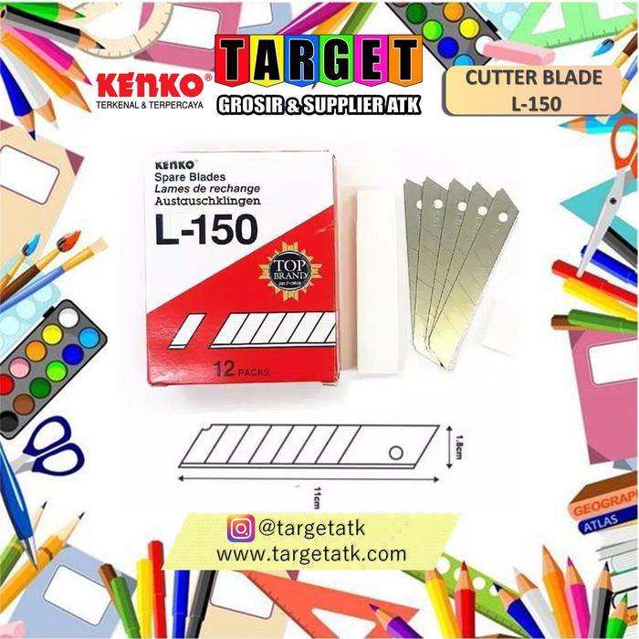 Jual ISI REFILL CUTTER BESAR / CUTTER BLADE KENKO L-150 - Kota Depok ...