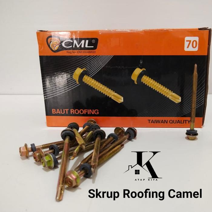 Jual Baut Roofing Camel 7cm / Baut Spandek / Mur Spandek Bondek 7 cm ...