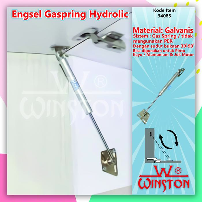 Jual Engsel Gas Spring Biru Hydraulic WINSTON 10KG Pintu Jok / 34085 ...