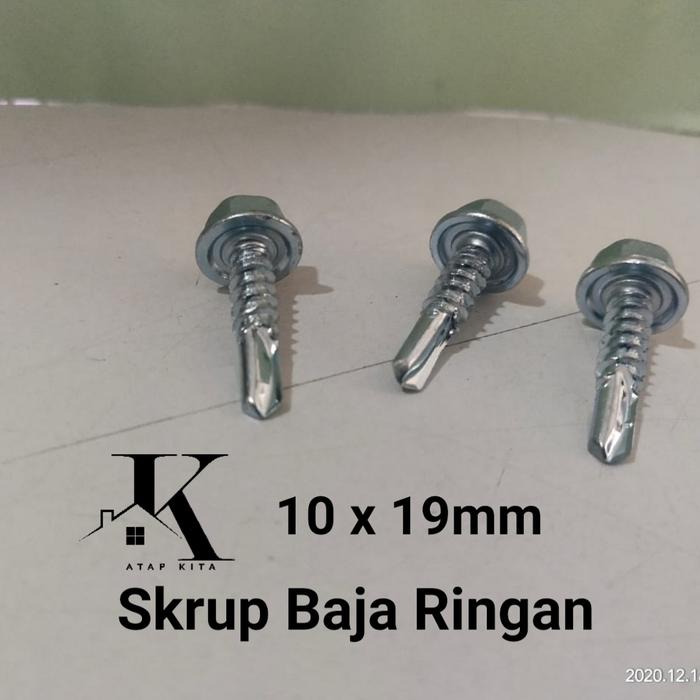 Jual Baut Baja Ringan 10x19mm / Baut Reng / Skrup Baja dan Reng / Mur ...