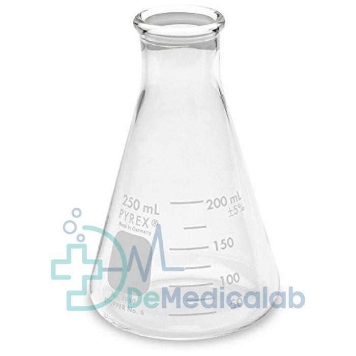 Jual Erlenmeyer Glass Flask / Labu Kaca Erlenmeyer Pyrex RRC 250 ml ...