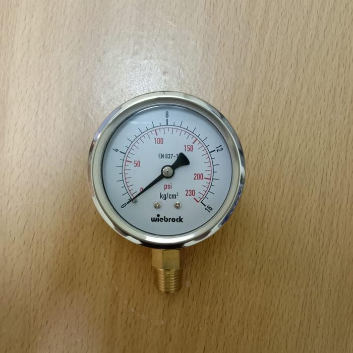 Jual Pressure / Presure Gauge Raket Stainless 2,5 inch 16 bar 230 psi - Jakarta Barat - Mitra ...