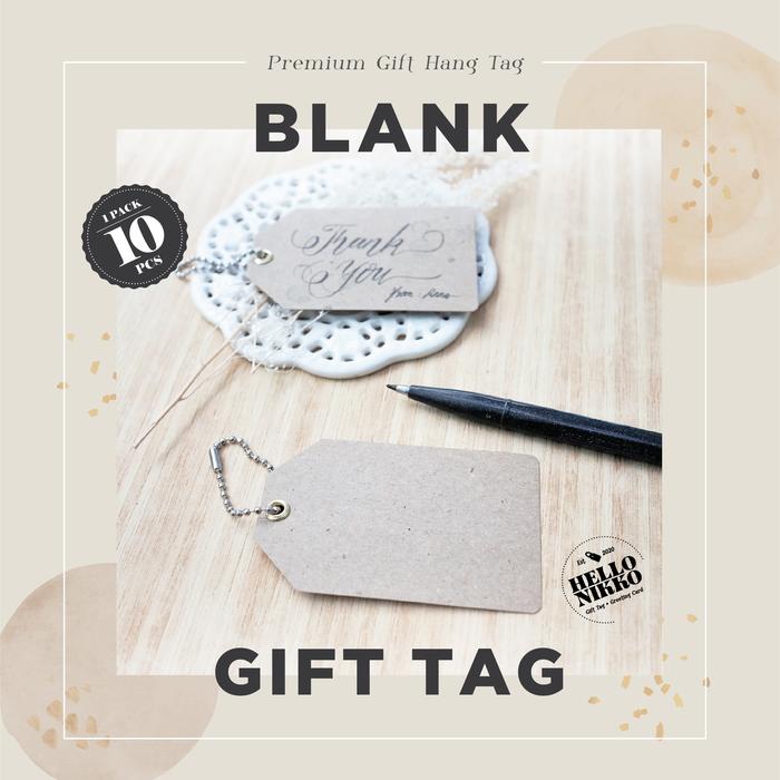 Jual Blank gift hang tag kraft paper kartu ucapan birthday hampers card ...