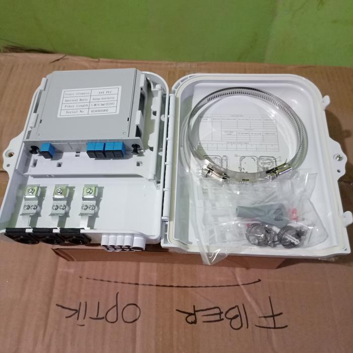 Jual odp 4 core lengkap box Splitter 1:4 sc upc/odp 4core Splitter 1:4 ...