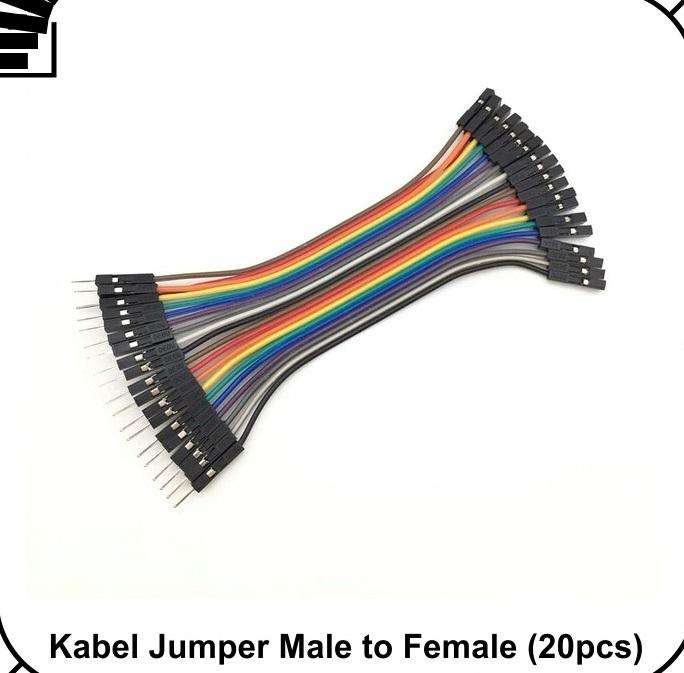 Jual KABEL JUMPER MALE TO FEMALE 20PCS PANJANG 10CM ( ARDUINO ...