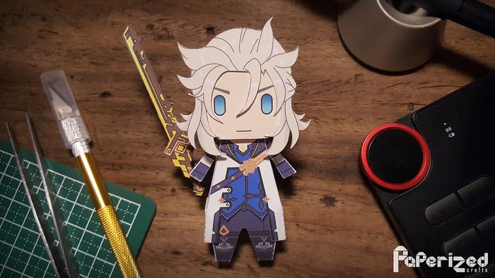 Jual Genshin Impact Figure Papercraft - Albedo (Paperized) - Kota Depok ...
