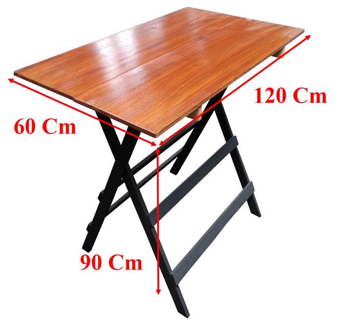 Jual Meja Lipat Serba Guna 120x60 Tinggi 90 cm - Full Kayu Solid - Kota ...