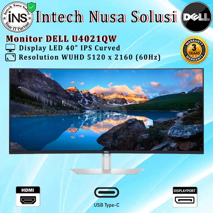 Jual Monitor Dell 40" inch Monitor Curved U4021QW 3 Year - Jakarta ...