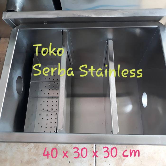 Jual Grease Trap Stainless 40x30x30 Cm / Saringan Lemak / Bak Kontrol ...