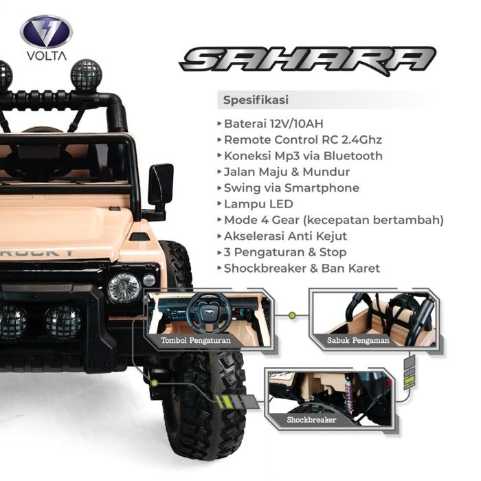 Jual VOLTA 5008 Jeep Rocky Monster Sahara Mobil Aki Mainan Anak ...