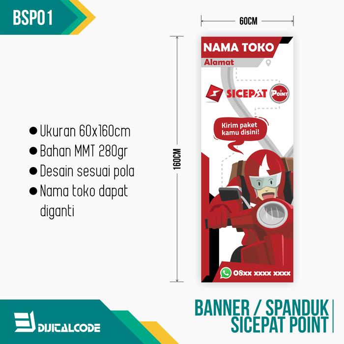 Jual BSP01 Spanduk Banner SiCepat Express 60x160cm - Kota Medan ...