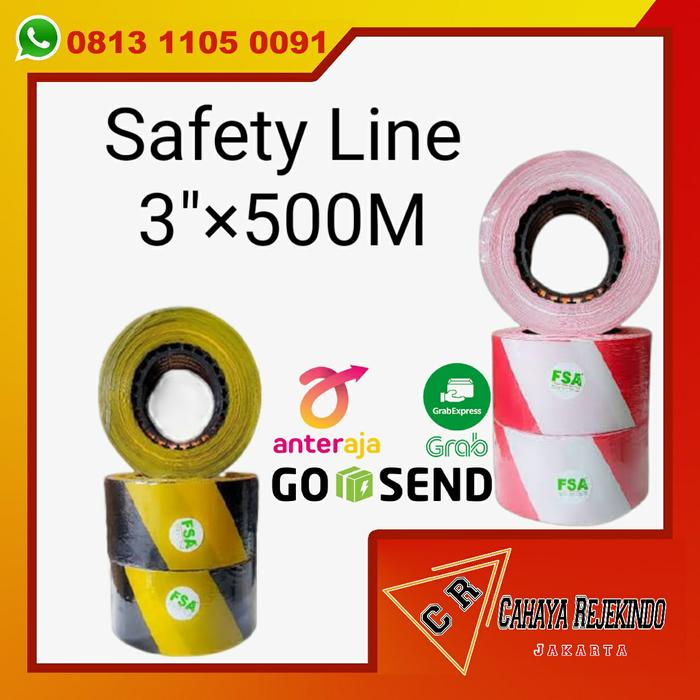 Jual Safety Line Garis Proyek Police line FSA ukuran 3" x 500Mtr ...