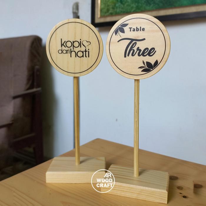 Jual nomor meja cafe - nomor meja kayu - penanda nomor meja - Kab. Pati ...