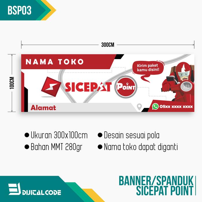 Jual BSP03 Spanduk Banner SiCepat Express 300x100cm - Kota Medan ...