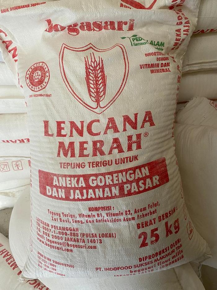 Jual TEPUNG TERIGU LENCANA MERAH 25 KG GOJEK DAN GRAB ONLY - Jakarta ...