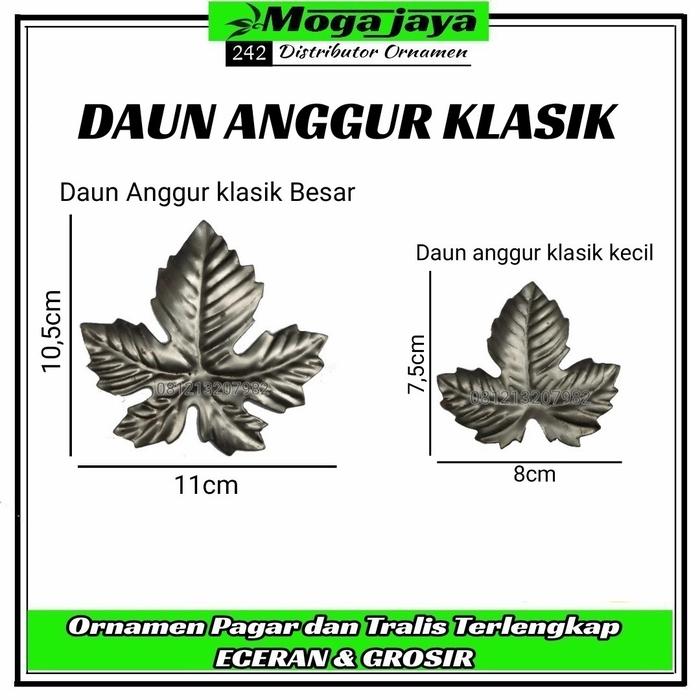 Jual daun anggur ornamen pagar besi tempa tralis balkon canopy dll ...